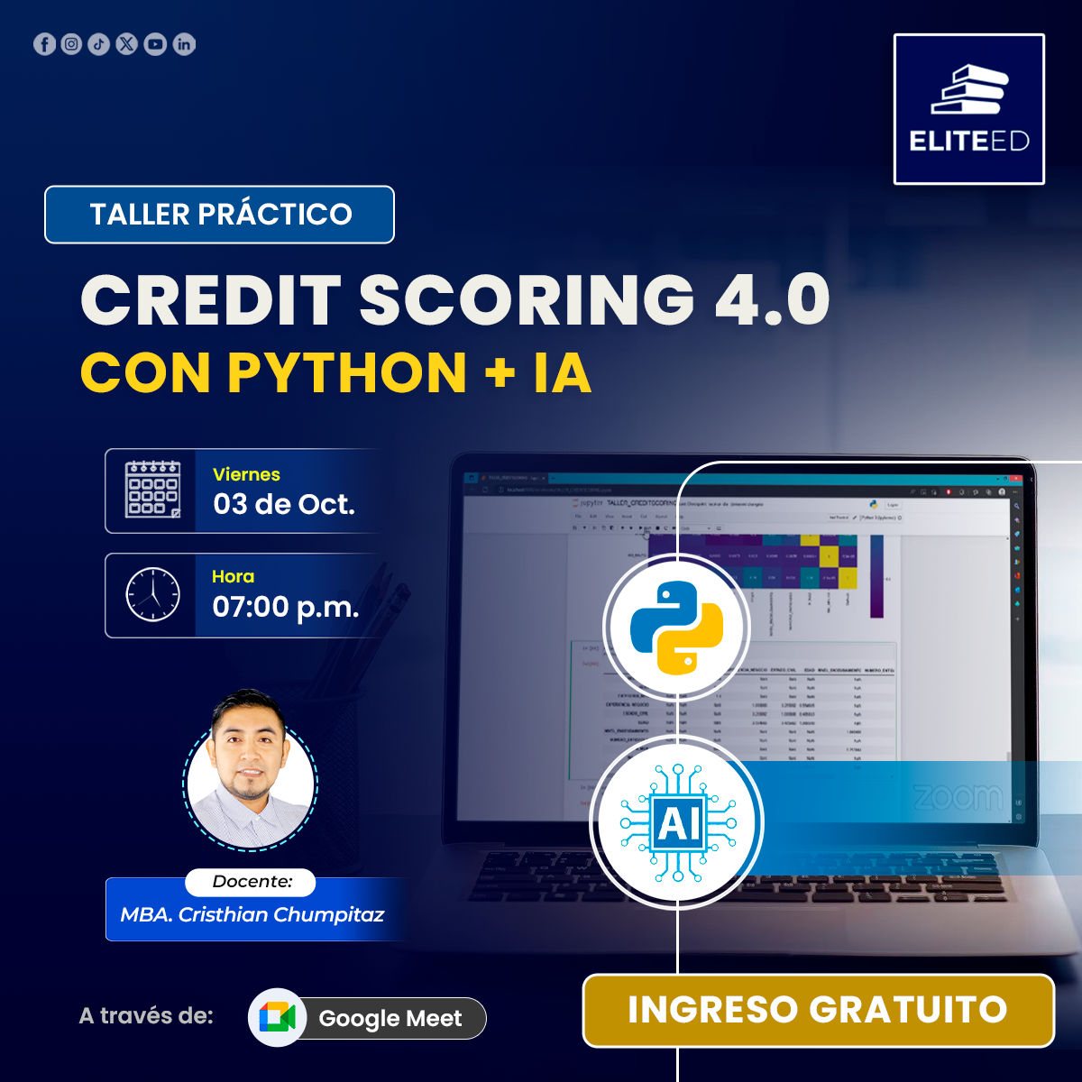 Credit Scoring 4.0 con Python + IA Especializaciones ELITEED